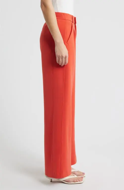 Wit & Wisdom Relaxed Waist Wide Leg Trousers - Red Clay