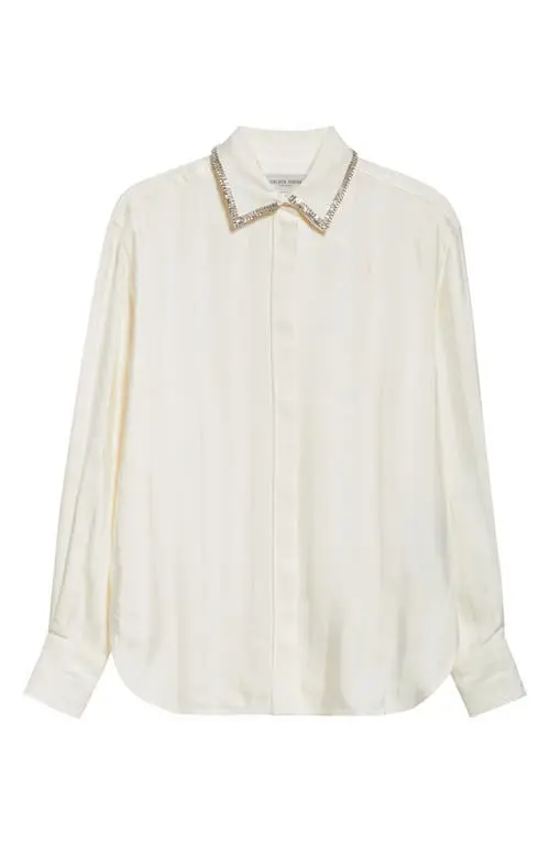 GOLDEN GOOSE Journey Embellished Striped Shirt - Papyrus