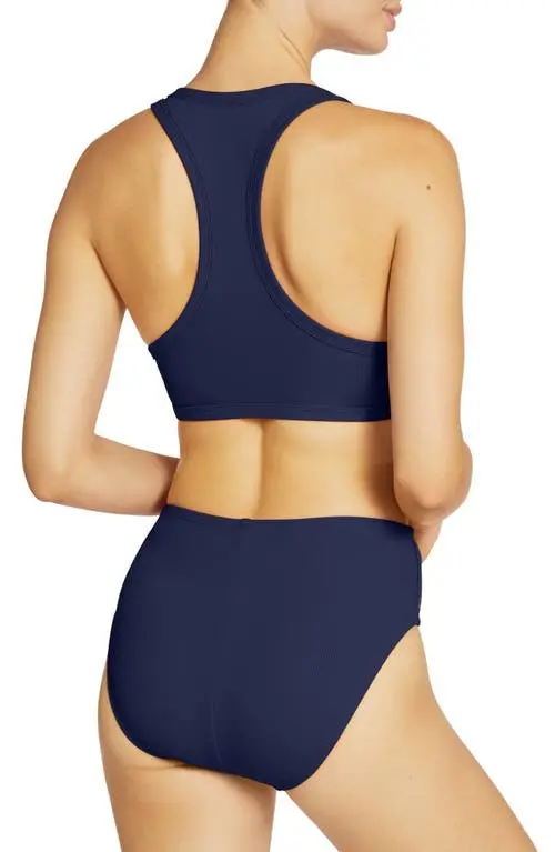 Robin Piccone Amy Racerback Bikini Top - Navy