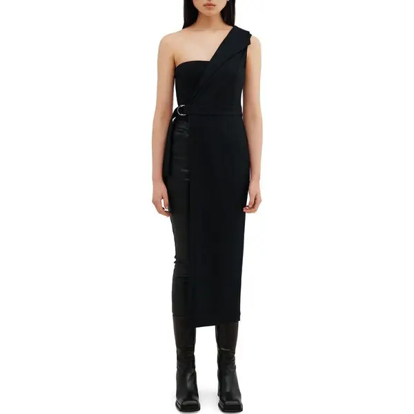 MARCELLA Seoul One-shoulder Longline Vest - Black