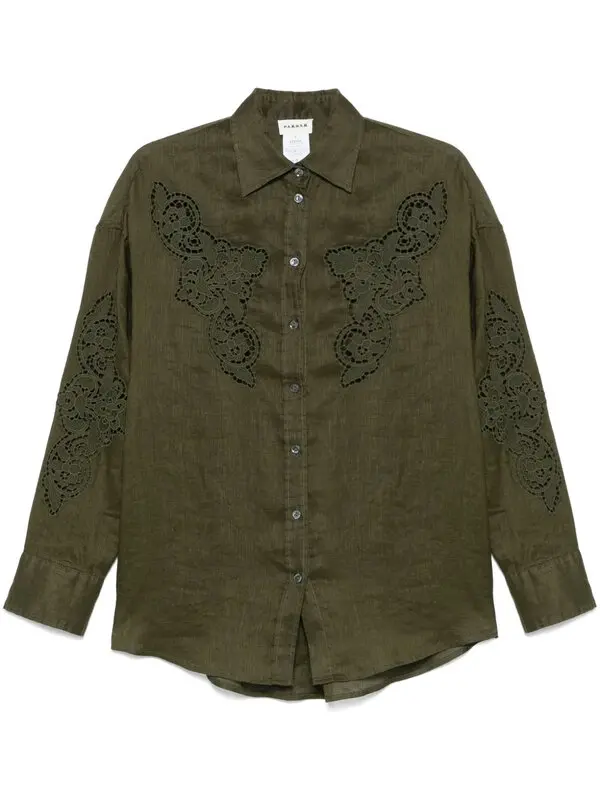 P.a.r.o.s.h Floral-lace Shirt