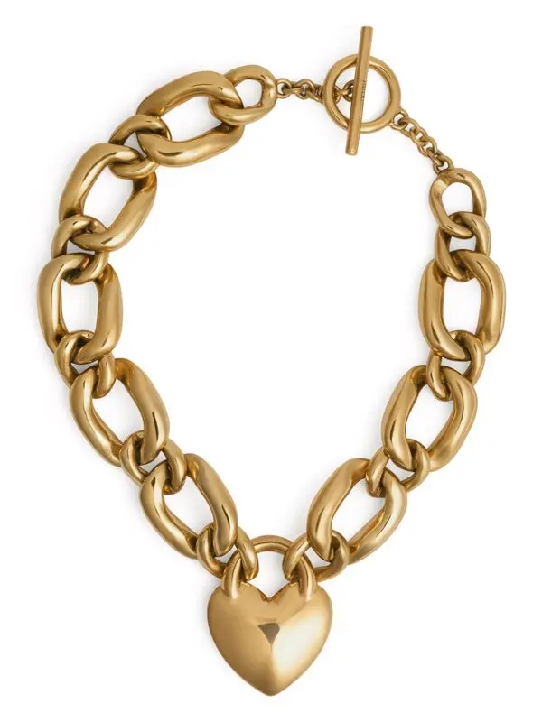 Patou Heart Chain Necklace - Gold