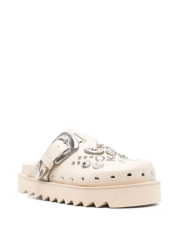 Toga Eyelet-metal Mules - Neutrals