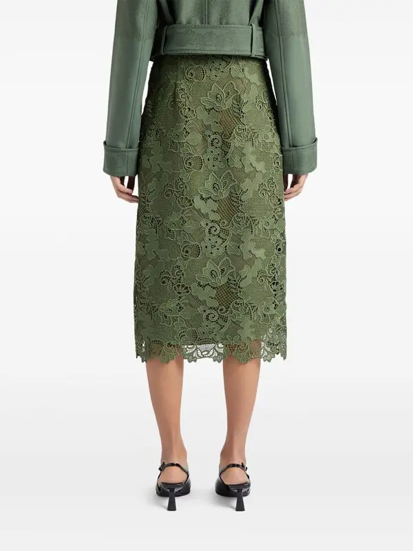 Ports 1961 Chantilly Lace Midi Skirt