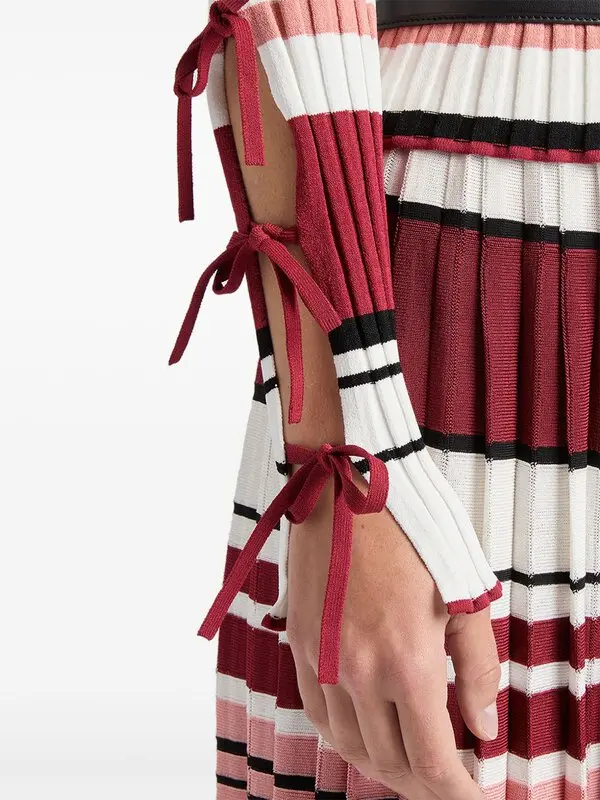 Ports 1961 Striped Knit Top - Red