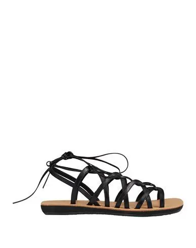 JIL SANDER Sandals With Ankle Ties - Black