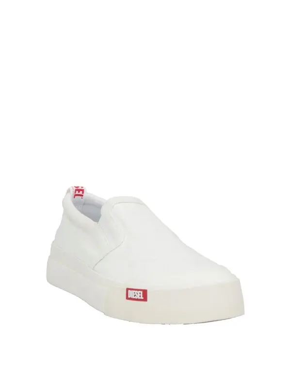 Diesel® Twill Slip-On Sneakers In White - 64% Off | Editorialist display picture 3