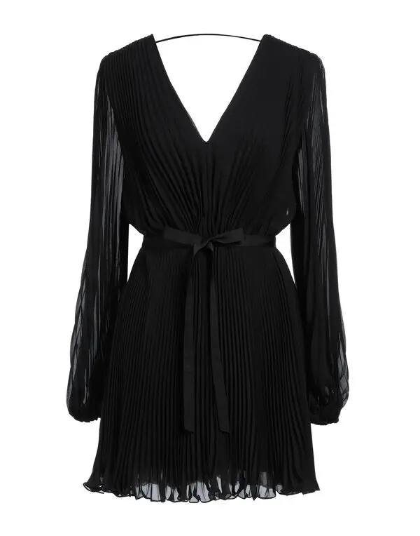 Max Mara Mini Pleated Dress - Black