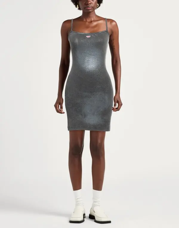 slim fit dress slacks DIESEL Short dress Dstrol silver for women and girls - 12A main image 0