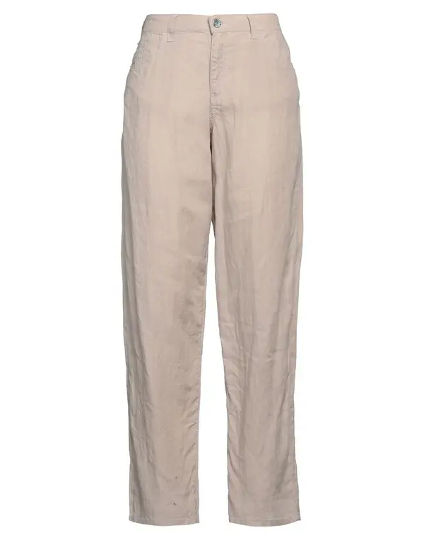Emporio Armani Linen Tapered Pants - Beige