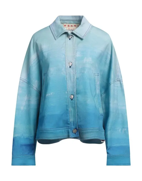 Marni Denim Jacket With Leather Trims