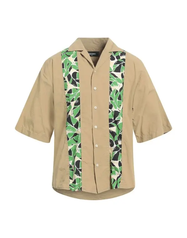Dsquared2 Shirt Khaki Size Cotton, Polyamide