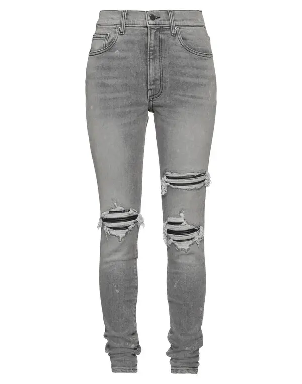 Amiri Skinny Jeans With Distressed Details - Grey