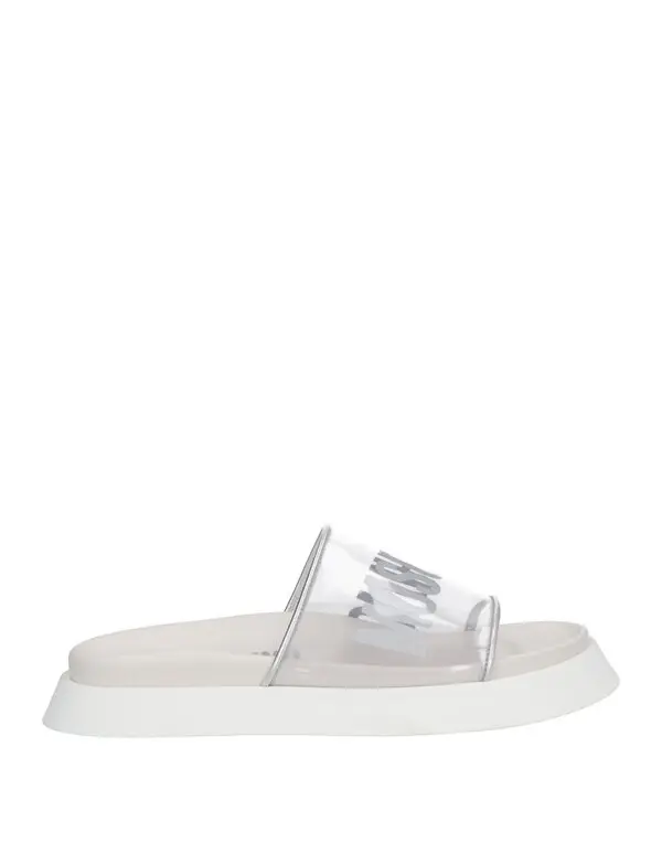 Moschino Pvc Pool Slides With Metallic Detailing