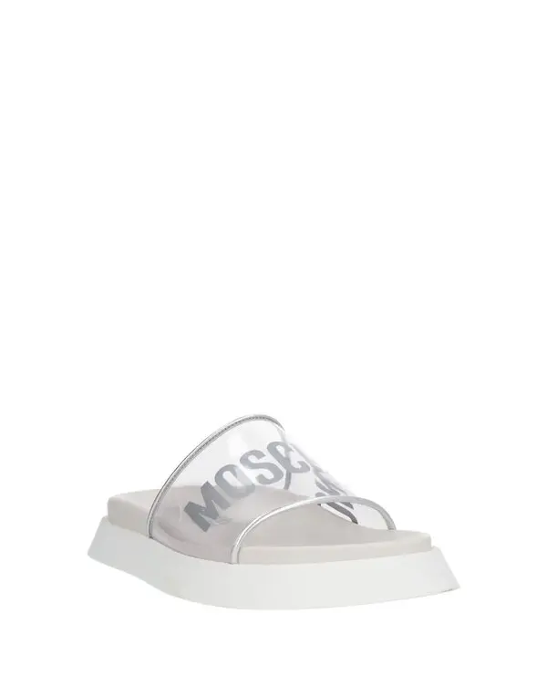Moschino Pvc Pool Slides With Metallic Detailing