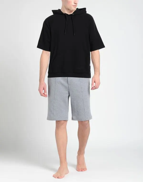 Moschino Hooded Short Sleeve Sweatshirt - Black