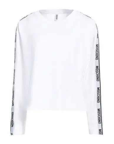 Moschino Sweatshirt With Logo And Side Stripe Detail - White