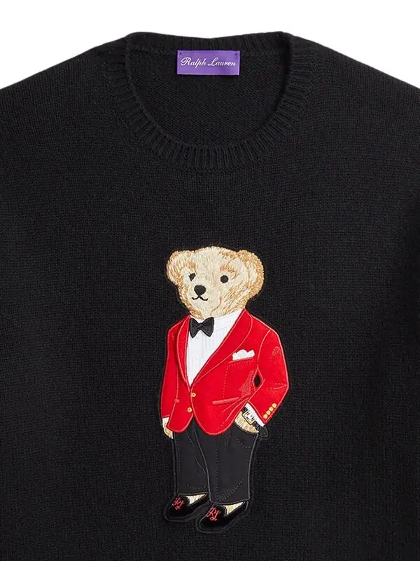 Ralph Lauren Purple Label Polo Bear Jumper - Black