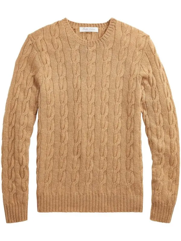 Ralph Lauren Purple Label Cable-knit Jumper - Brown