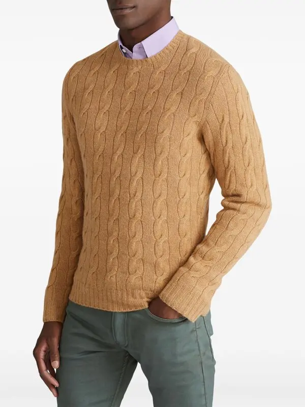Ralph Lauren Purple Label Cable-knit Jumper - Brown