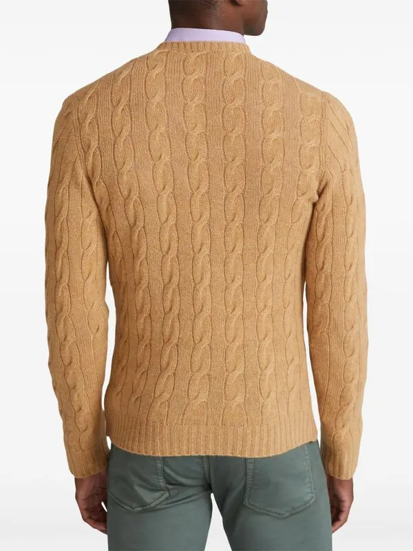 Ralph Lauren Purple Label Cable-knit Jumper - Brown