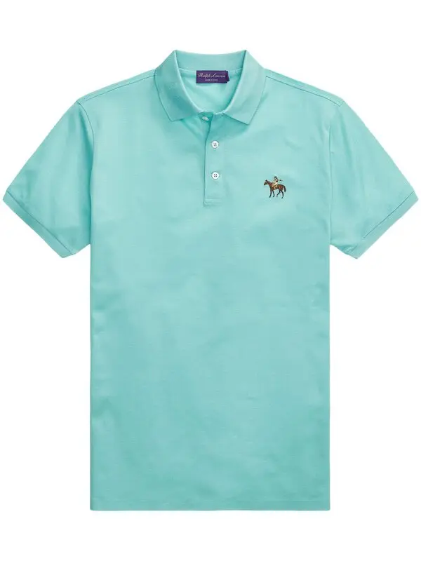 Ralph Lauren Purple Label Logo-embroidered Polo Shirt - Blue