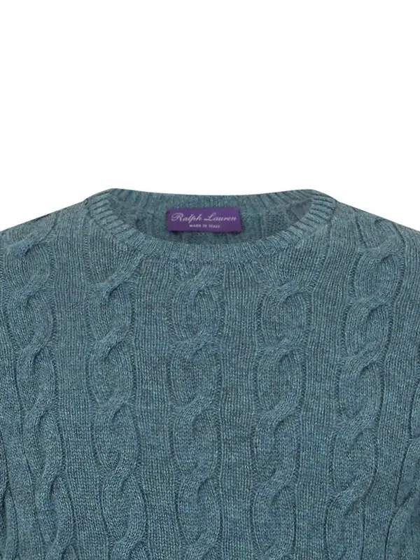 Ralph Lauren Purple Label Cable-knit Jumper - Blue