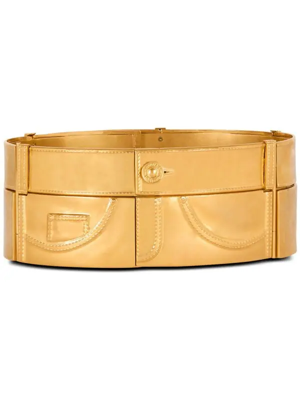 Balmain Jeans-effect Belt - Gold