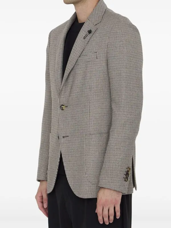 LARDINI Houndstooth-pattern Blazer