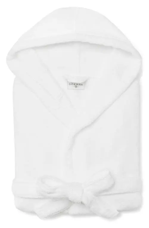 SFERRA Bello Nuovo Combed Cotton Hooded Robe - White