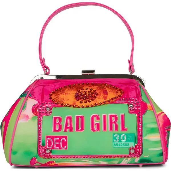 Jeffrey Campbell Beep-beep Top Handle Bag - Green Bad Girl Combo