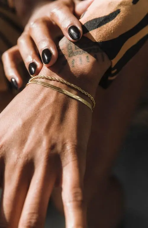 CHILD OF WILD Ella Herringbone Chain Bracelet - Gold