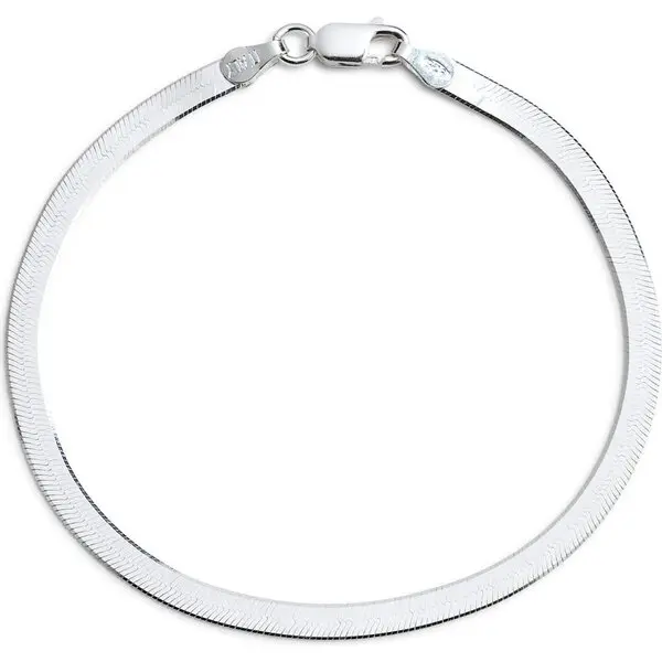 CHILD OF WILD Ella Herringbone Chain Bracelet - Silver