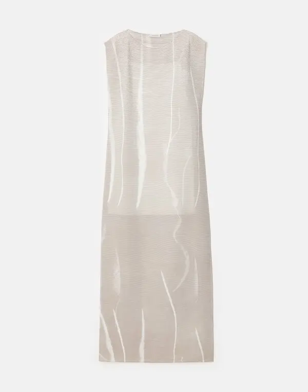 Lafayette 148 New York Printed Pliss Maxi Dress In Pencil Grey Multi - 50%  Off | Editorialist