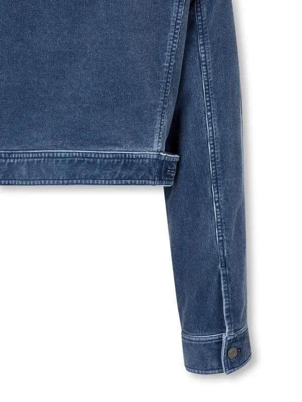 STUDIO TOMBOY Corduroy Cropped Jacket - Blue