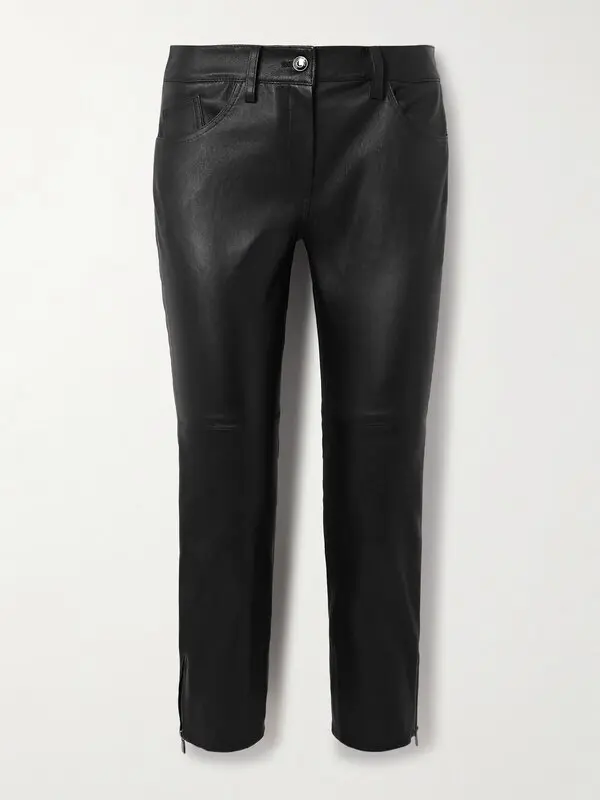 Magda Butrym Cropped Skinny Leather Pants