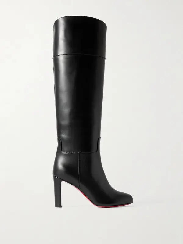 CHRISTIAN LOUBOUTIN Loo Botta 85 Leather Knee Boots