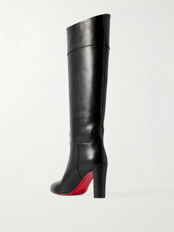 CHRISTIAN LOUBOUTIN Loo Botta 85 Leather Knee Boots