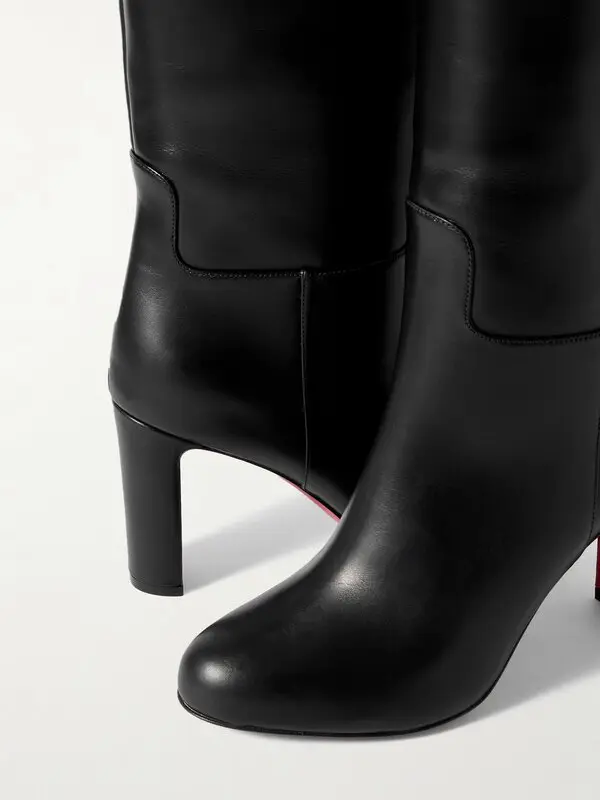 CHRISTIAN LOUBOUTIN Loo Botta 85 Leather Knee Boots