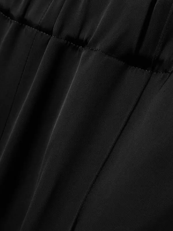 Another Tomorrow Pleated Satin Track Pants