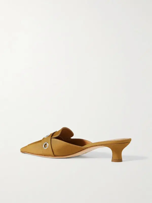 AeydĒ Danielle Grosgrain Mules - Brown