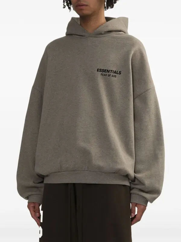 Fear Of God Logo-print Hoodie - Grey