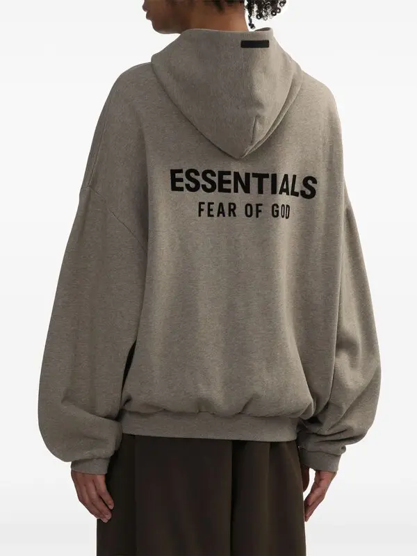 Fear Of God Logo-print Hoodie - Grey