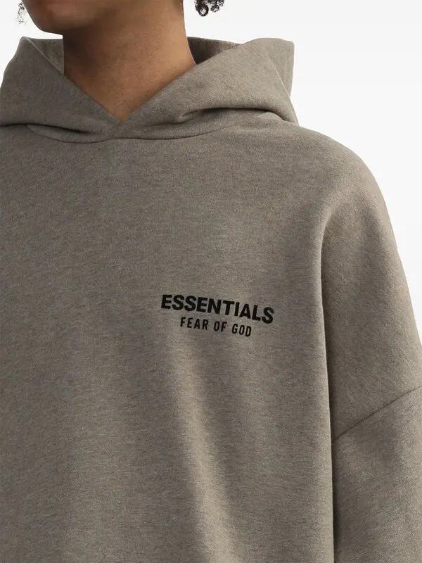 Fear Of God Logo-print Hoodie - Grey