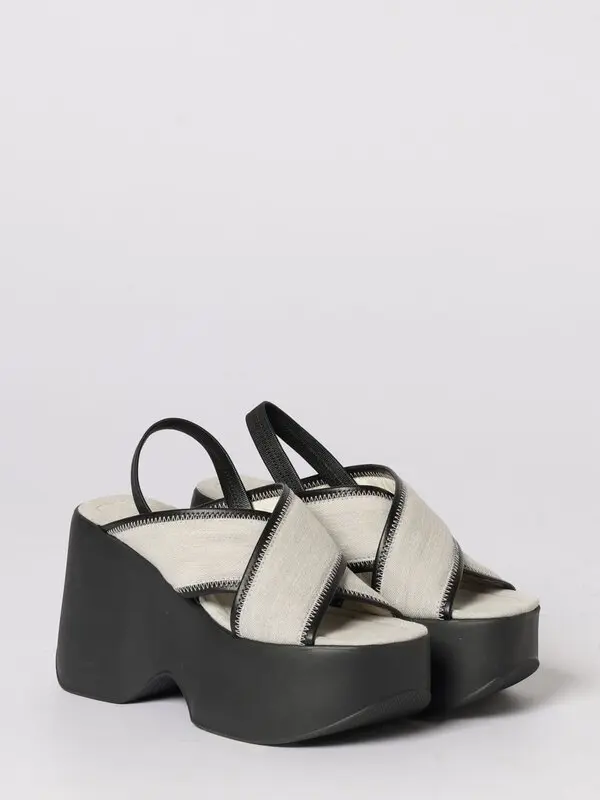 VIC MATIE Heeled Platform Sandals - Black