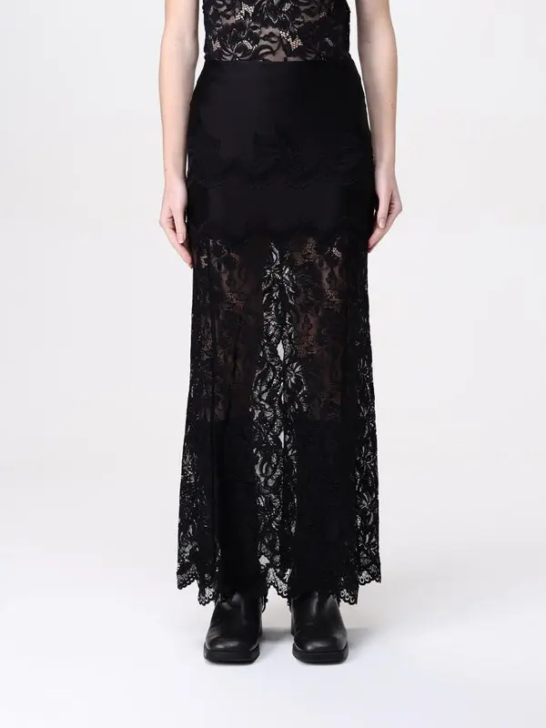 Rabanne Lace Maxi Skirt - Black