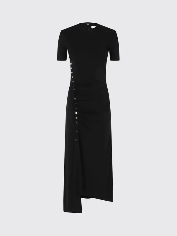 Rabanne Maxi Dress With Button Detail - Black