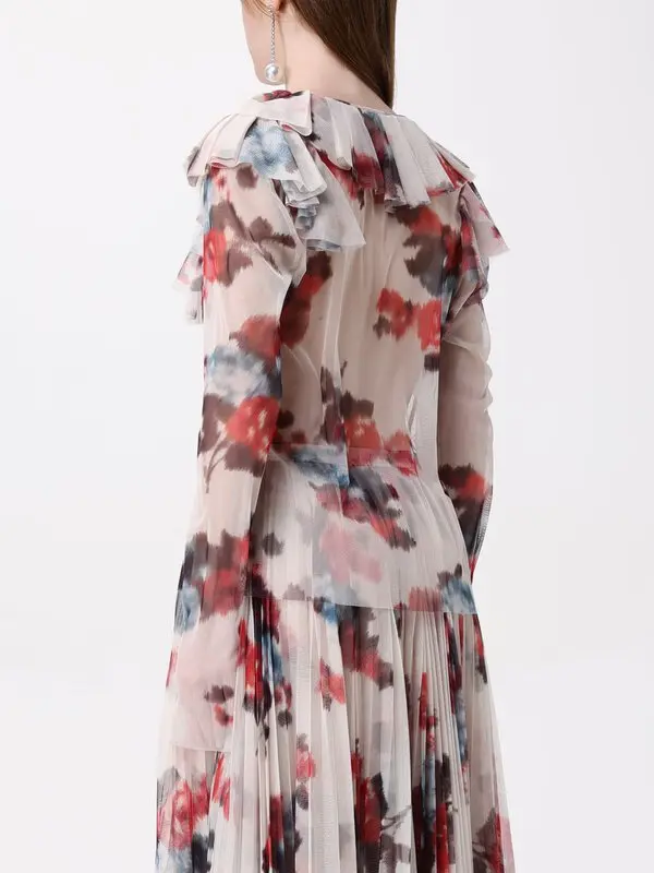 Philosophy Di Lorenzo Serafini Floral Print Ruffled Blouse - Beige