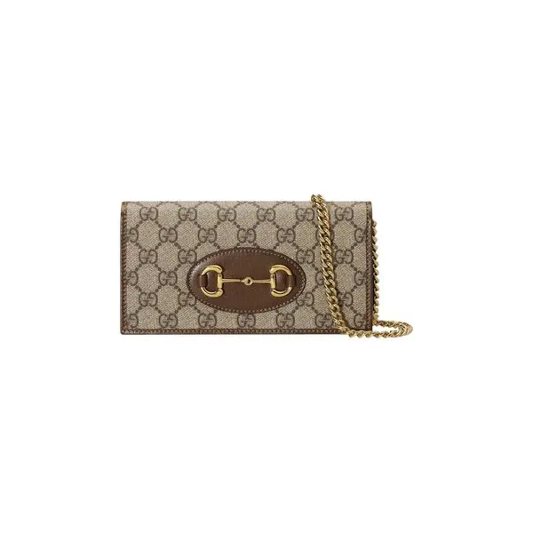 Gucci 1995 Horsebit Chain Wallet 'beige/ Sugar - Brown