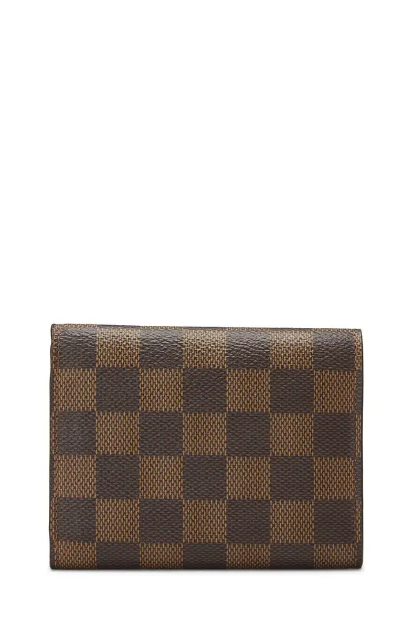 LOUIS VUITTON Damier Ebene Victorine Wallet - Red